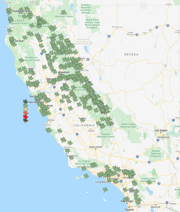 Mapping Fall Color – California Fall Color
